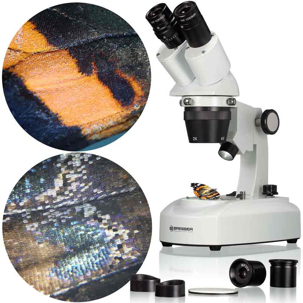 Bresser Researcher Icd Led 20x-80x Professional Microscope White ...